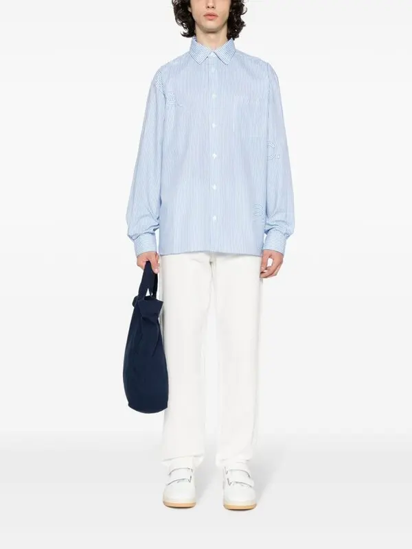 A.p.c. Malo Striped Shirt - Blue