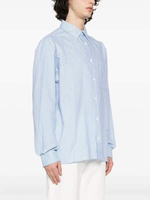 A.p.c. Malo Striped Shirt - Blue