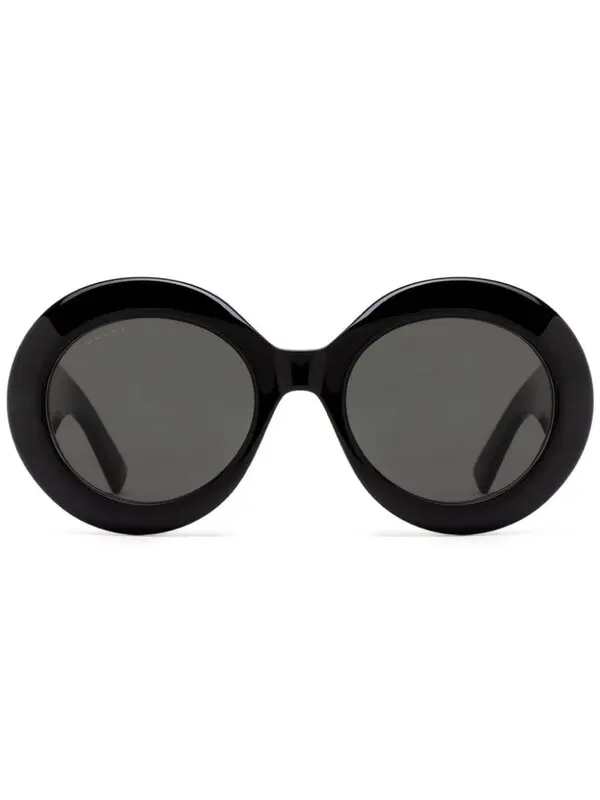 Gucci Interlocking G Oval Sunglasses - Black