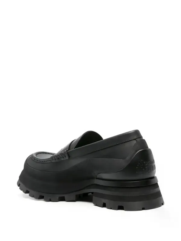 Alexander McQueen Seal-logo Leather Loafers