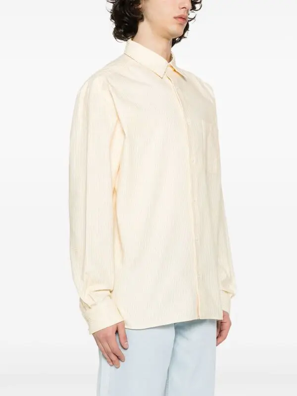 A.p.c. Malo Striped Shirt - Yellow