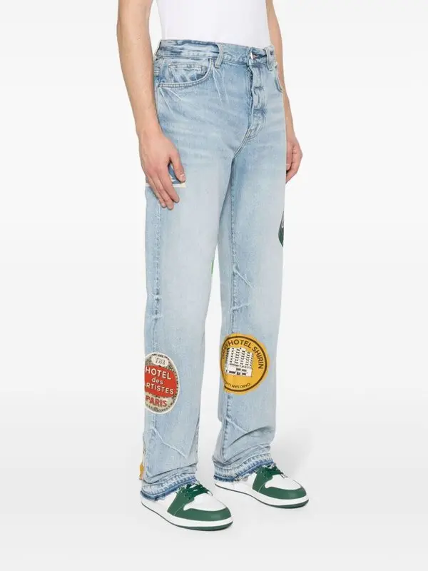 Amiri Travel Patch Straight-leg Jeans