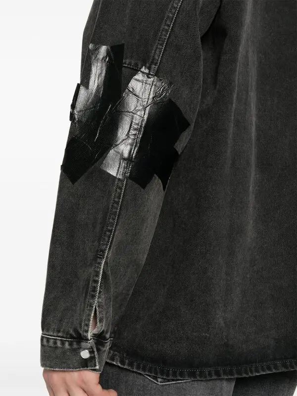Martine Rose Tape-embellished Denim Jacket