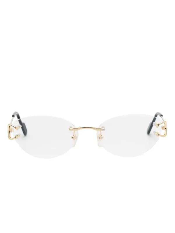 Cartier Oval-frame Glasses - Gold