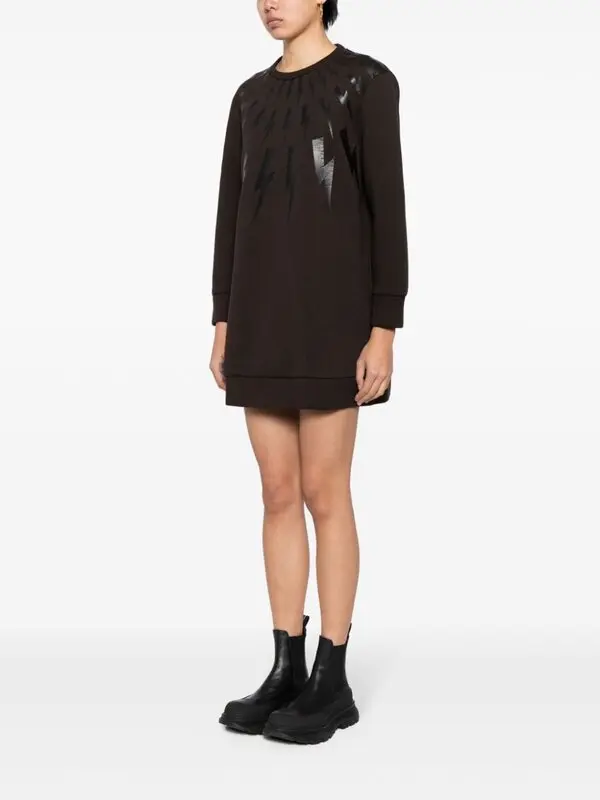 Neil Barrett Lightning Bolt Mini Dress