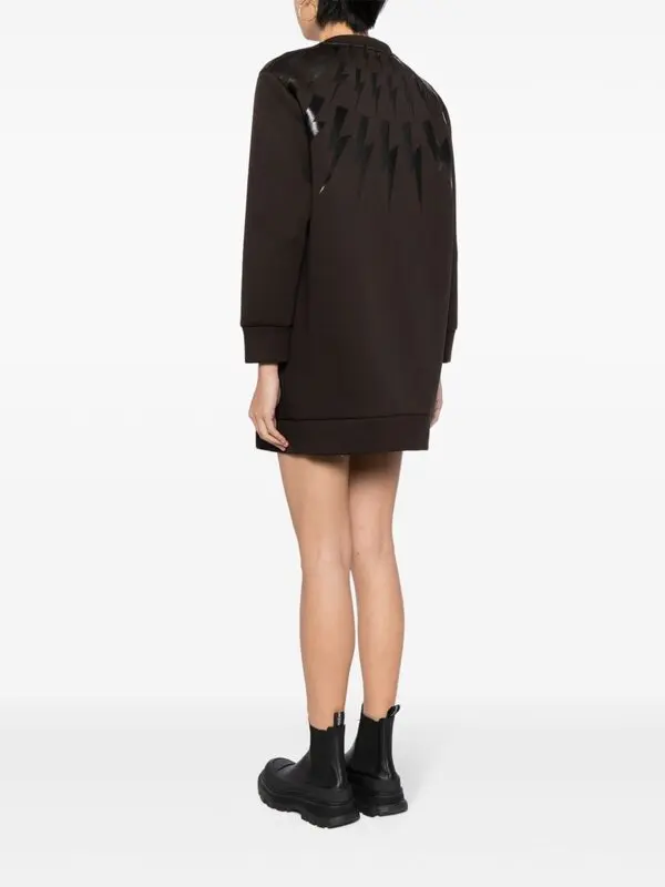 Neil Barrett Lightning Bolt Mini Dress