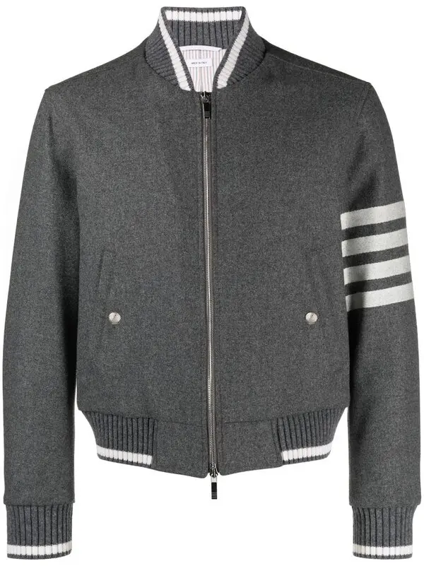 Thom Browne 4-bar Stripe Bomber Jacket