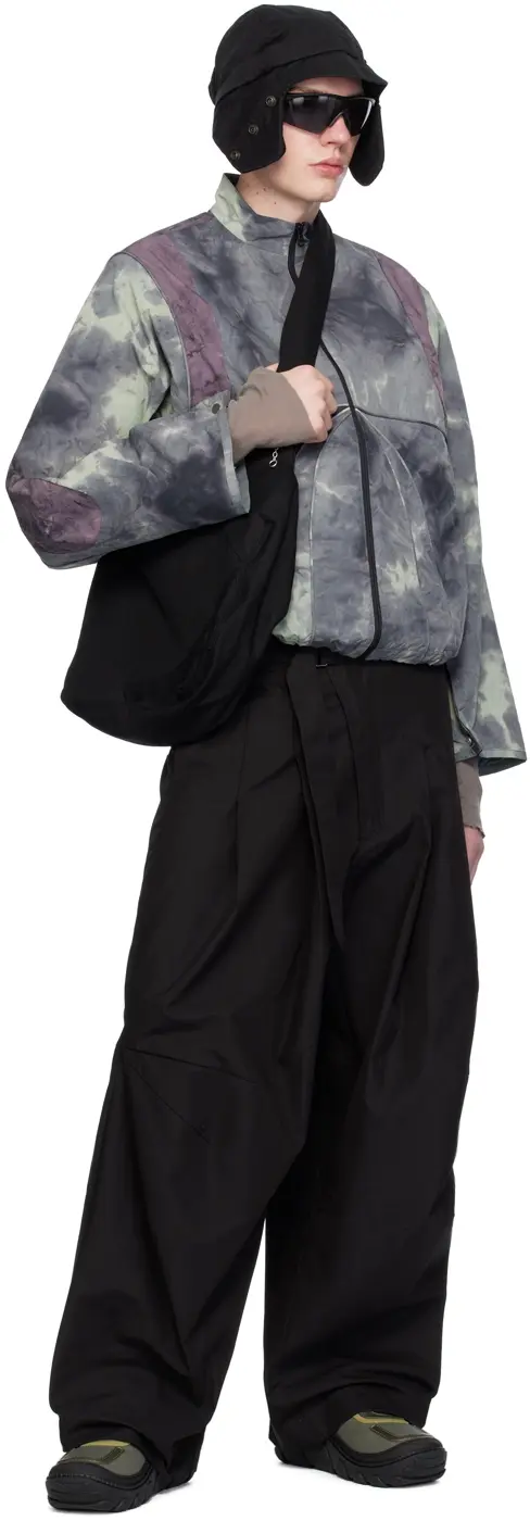 Fffpostalservice Exclusive Black & Purple Piped Jacket In 