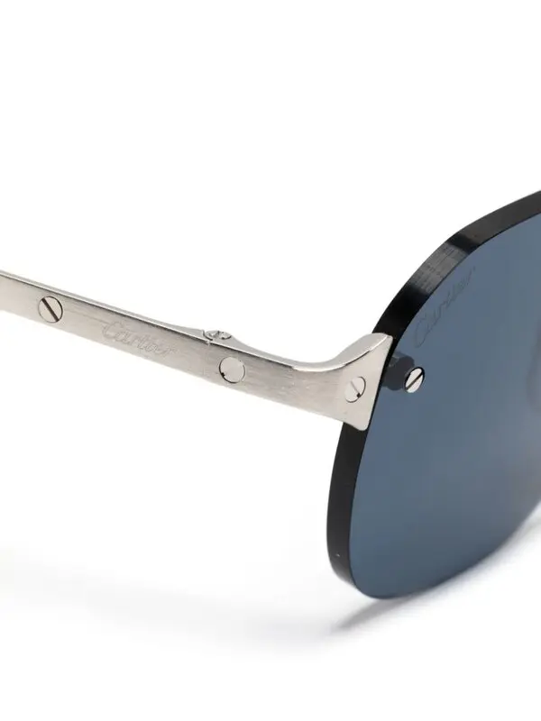 Cartier Round-frame Rimless Sunglasses