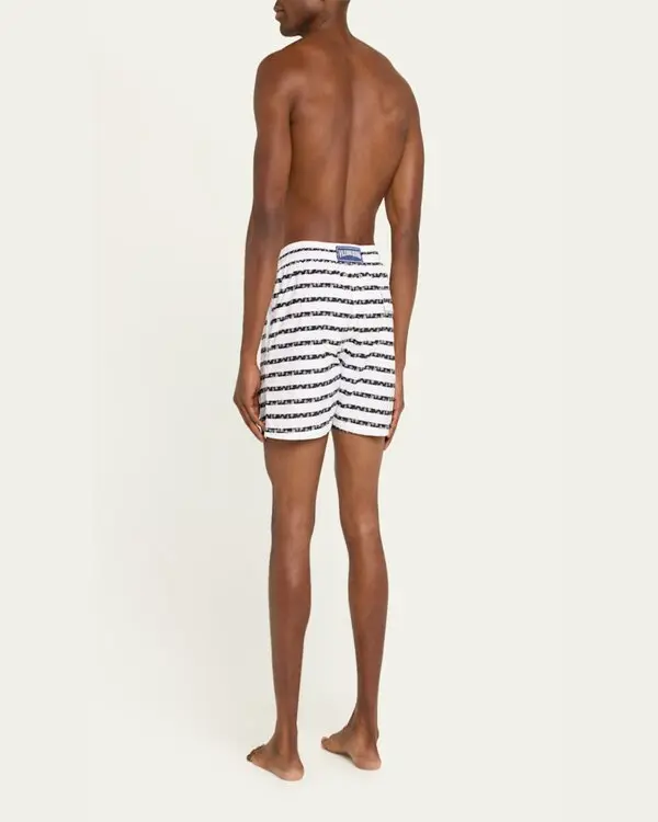 Vilebrequin Micro-turtle Striped Swim Shorts