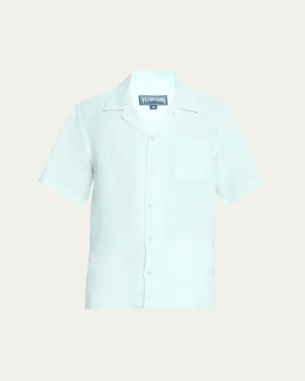Vilebrequin Linen Pocket Camp Shirt - Antigua