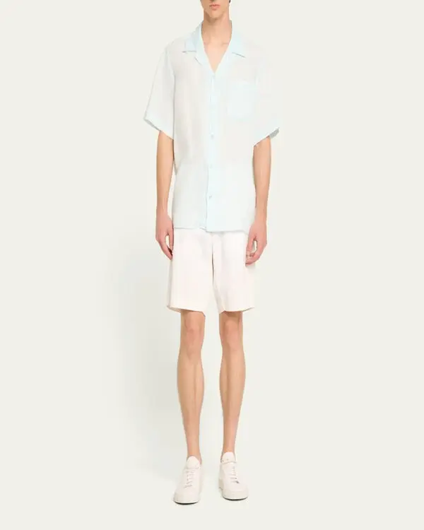 Vilebrequin Linen Pocket Camp Shirt - Antigua