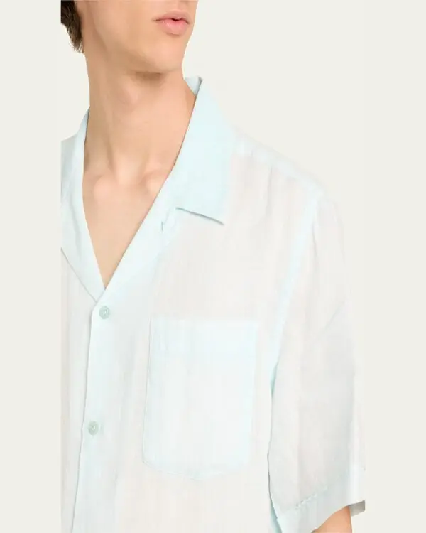 Vilebrequin Linen Pocket Camp Shirt - Antigua
