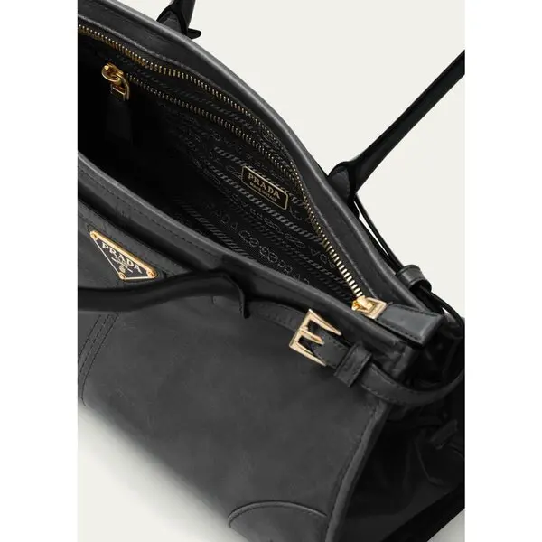 Prada Medium East-west Leather Shoulder Bag - Travertino