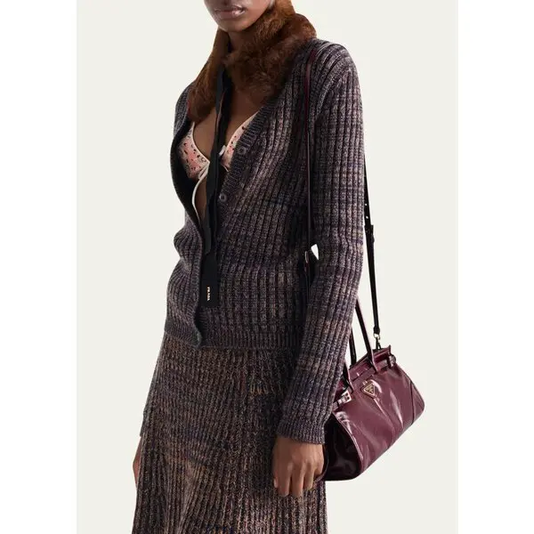 Prada Medium East-west Leather Shoulder Bag - Travertino