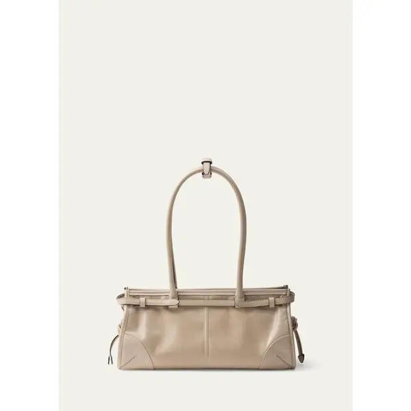 Prada Medium East-west Leather Shoulder Bag - Travertino