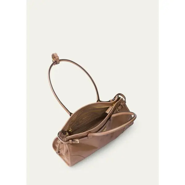 Prada Medium East-west Leather Shoulder Bag - Travertino