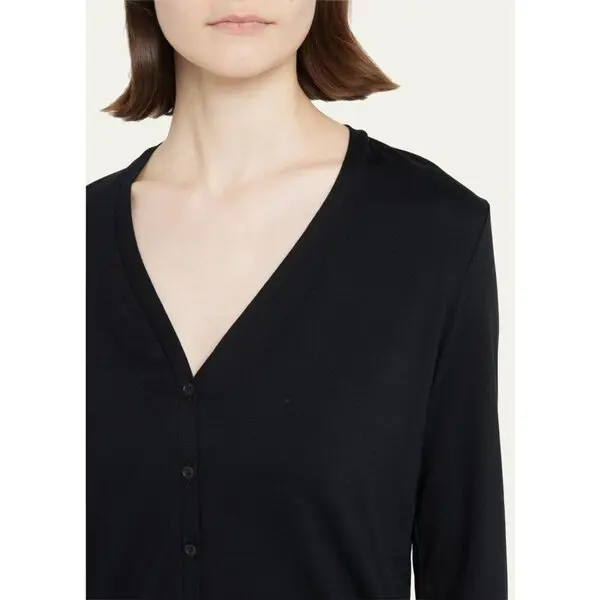 Majestic Filatures Button-front Cardigan - Noir
