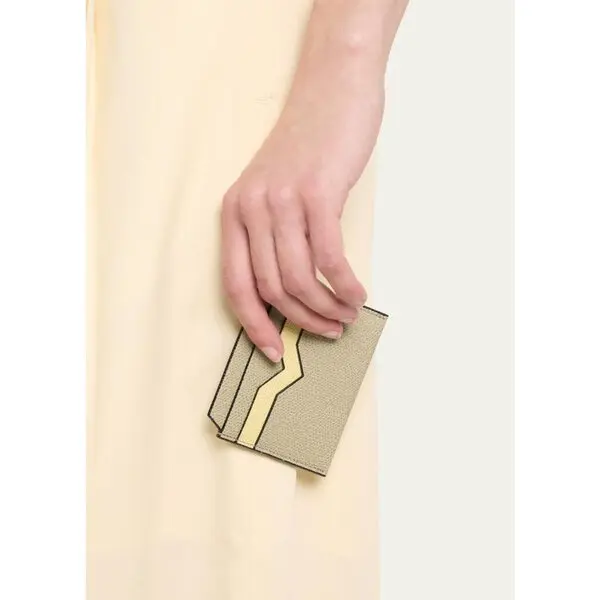 VALEXTRA Calf Leather Card Holder - Eucalipto
