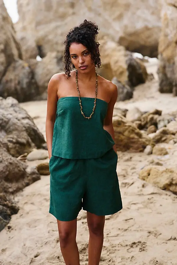 Free People Gotta Have It Cotton-linen Set