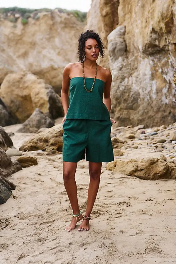 Free People Gotta Have It Cotton-linen Set