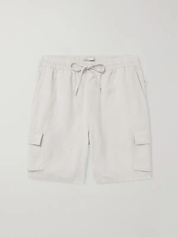 Onia Air Straight-leg Linen And Lyocell-blend Cargo Shorts