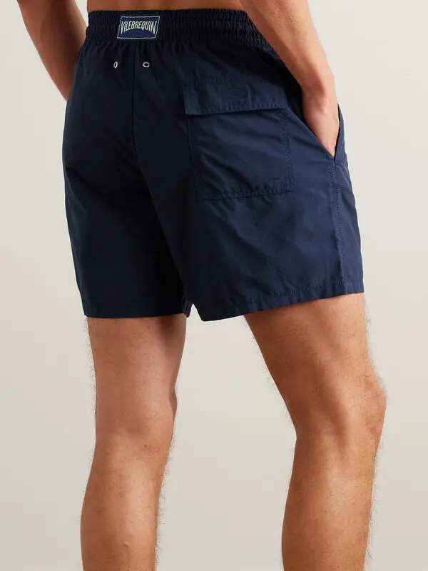 Vilebrequin Moorea Straight-leg Mid-length Econyl® Swim Shorts - Blue