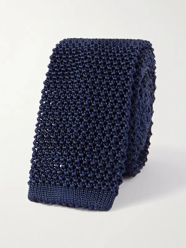 Charvet 5cm Knitted Silk Neck Tie - Blue
