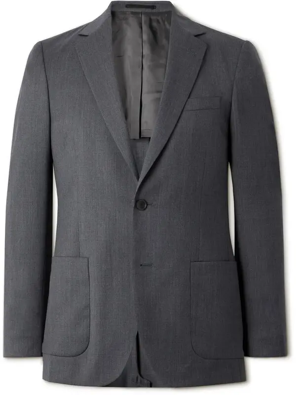 Mr P. Slim-fit Wool-twill Suit Jacket - Gray