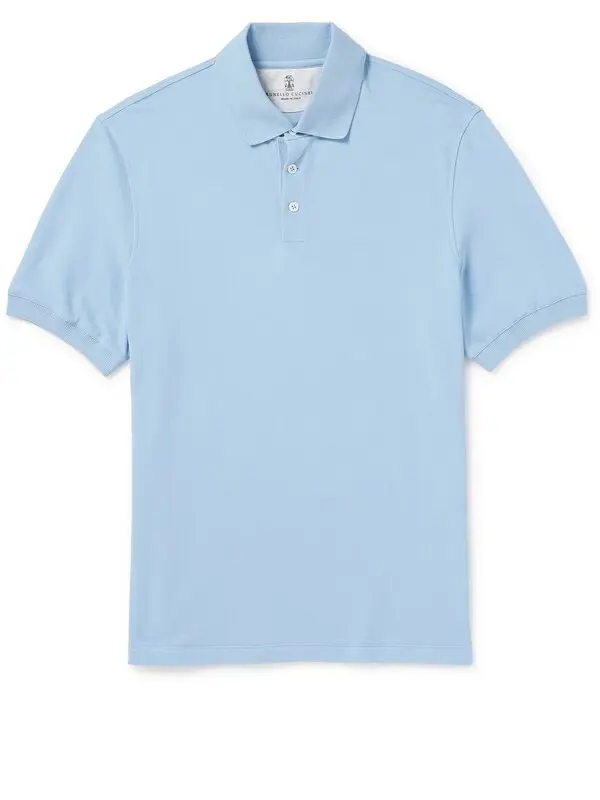 Brunello Cucinelli Slim-fit Cotton-piqué Polo Shirt