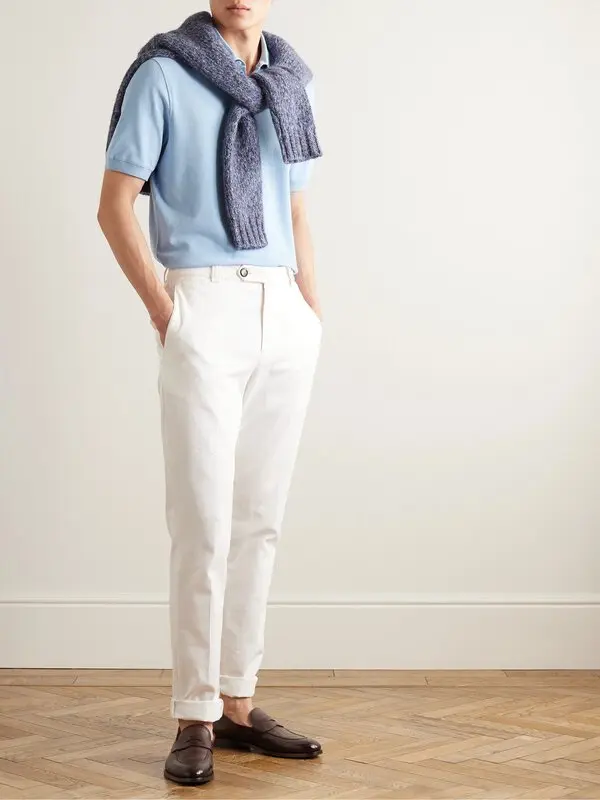 Brunello Cucinelli Slim-fit Cotton-piqué Polo Shirt