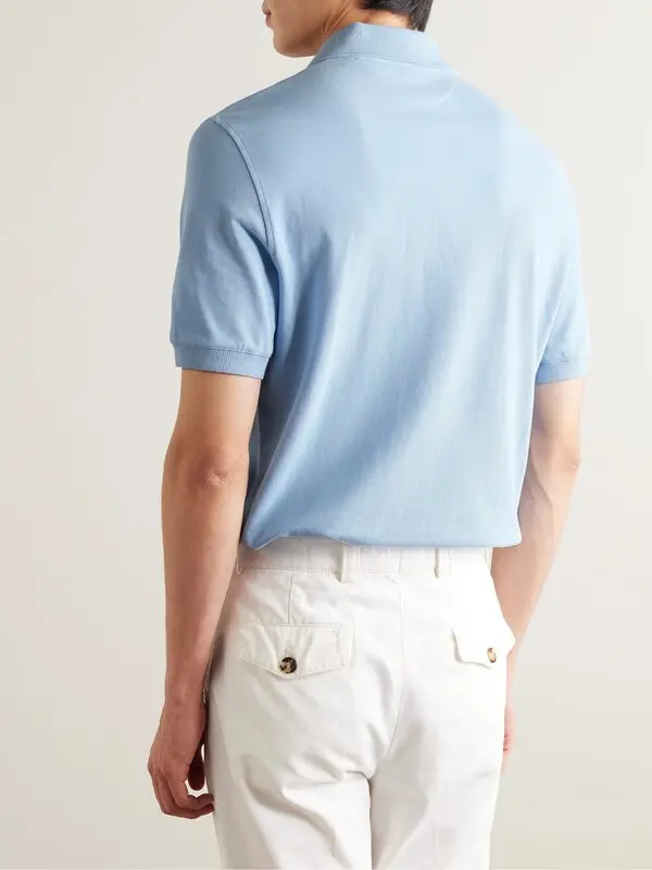 Brunello Cucinelli Slim-fit Cotton-piqué Polo Shirt