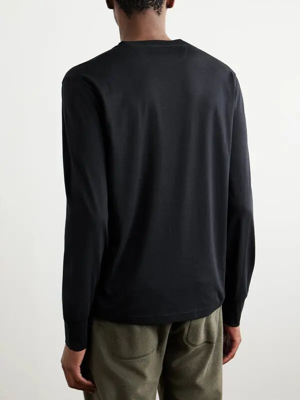 TOM FORD Slim-fit Lyocell And Cotton-blend Jersey T-shirt - Black