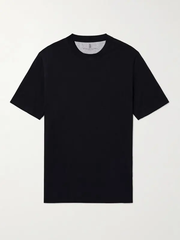 Brunello Cucinelli Cotton-jersey T-shirt - Blue