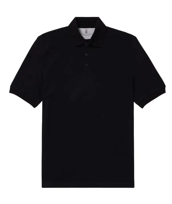 Brunello Cucinelli Slim-fit Cotton-piqué Polo Shirt - Black