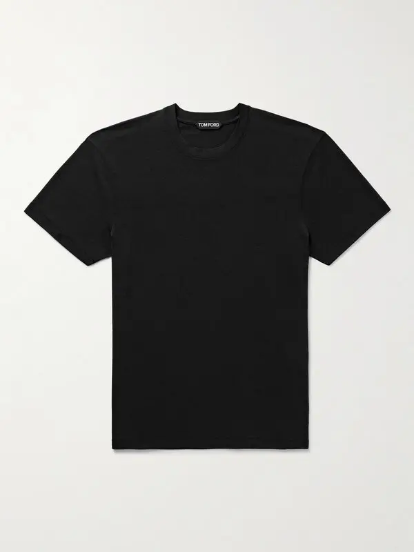 TOM FORD Slim-fit Lyocell And Cotton-blend Jersey T-shirt - Black