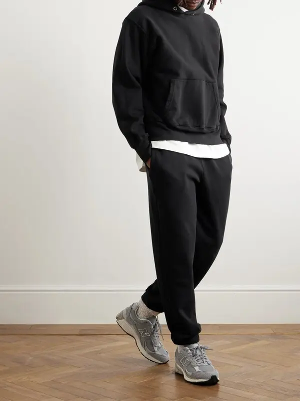 LES TIEN Heavyweight Structured-fleece Cotton-jersey Hoodie