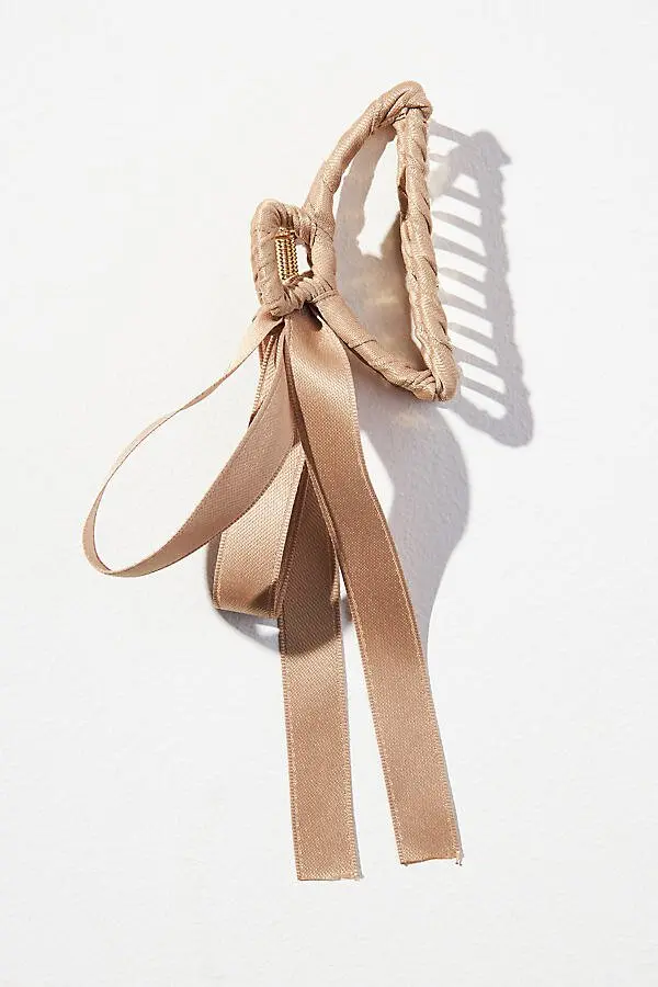 Anthropologie Clubhouse Bow Hair Claw Clip - Neutral