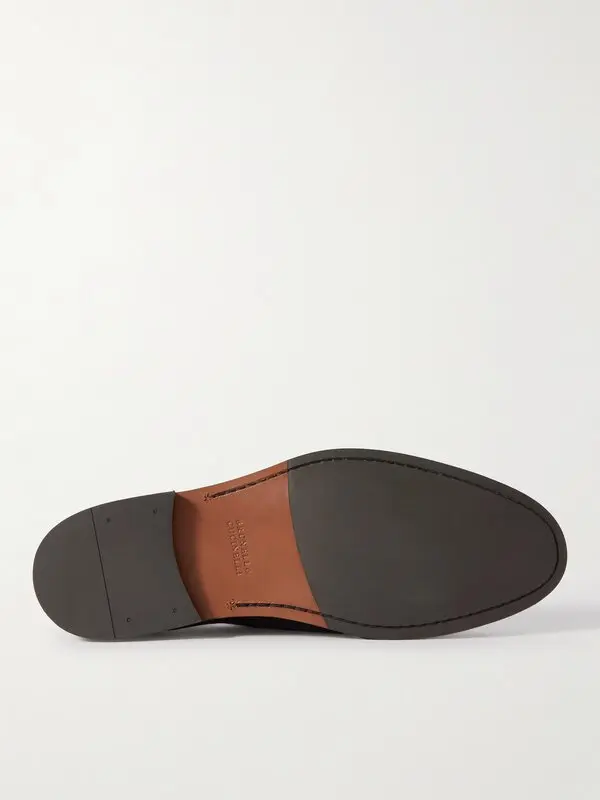 Brunello Cucinelli Suede Penny Loafers
