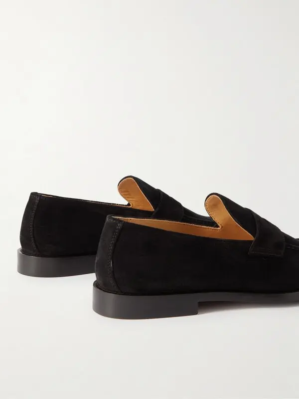 Brunello Cucinelli Suede Penny Loafers