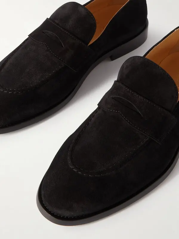 Brunello Cucinelli Suede Penny Loafers