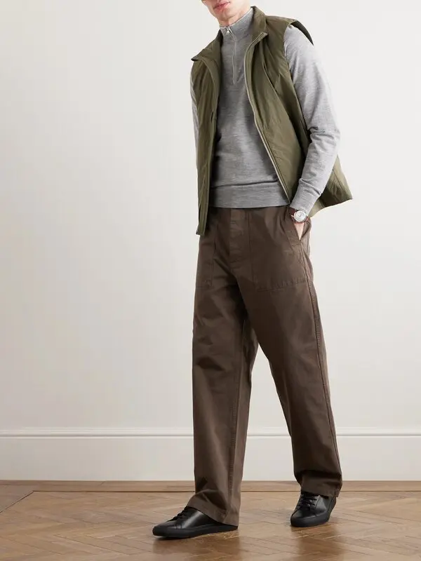 Peter Millar Excursionist Flex Wool-blend Half-zip Sweater - Gray