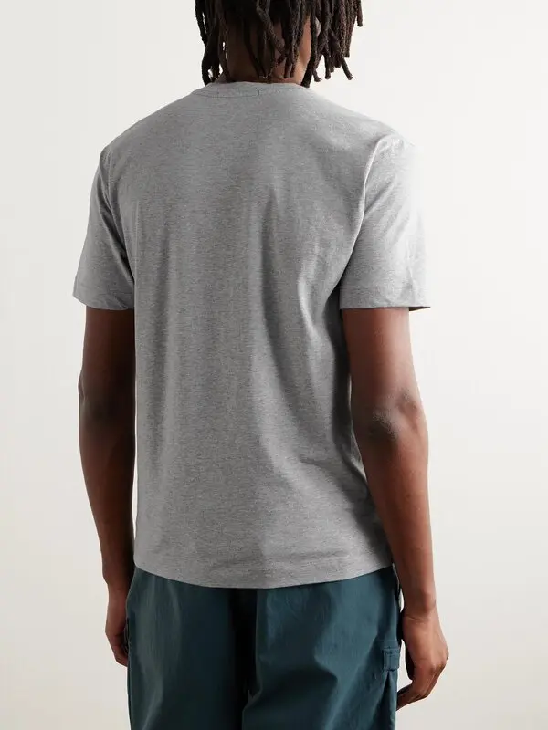 Stone Island Logo-appliquéd Cotton-jersey T-shirt - Gray