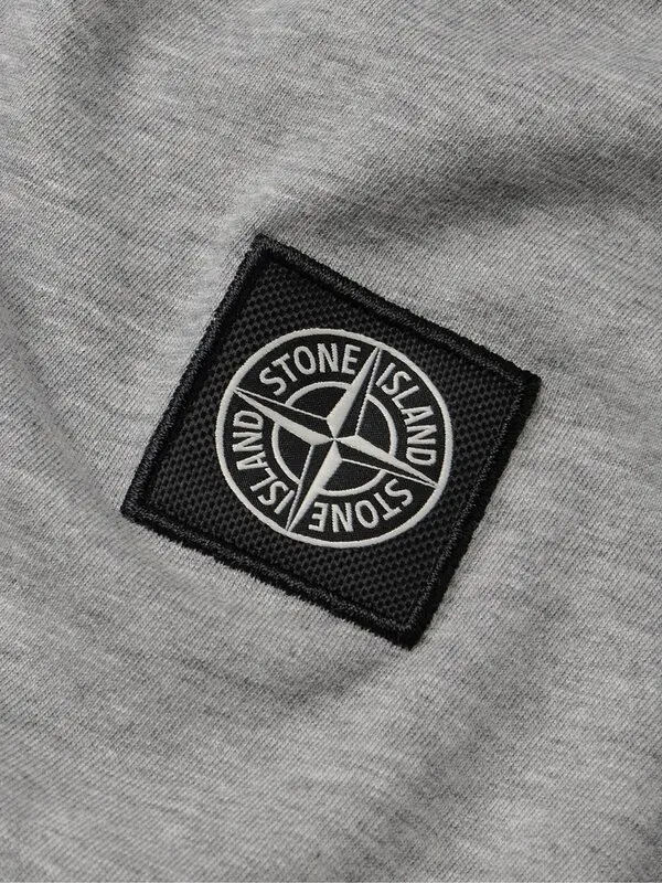 Stone Island Logo-appliquéd Cotton-jersey T-shirt - Gray