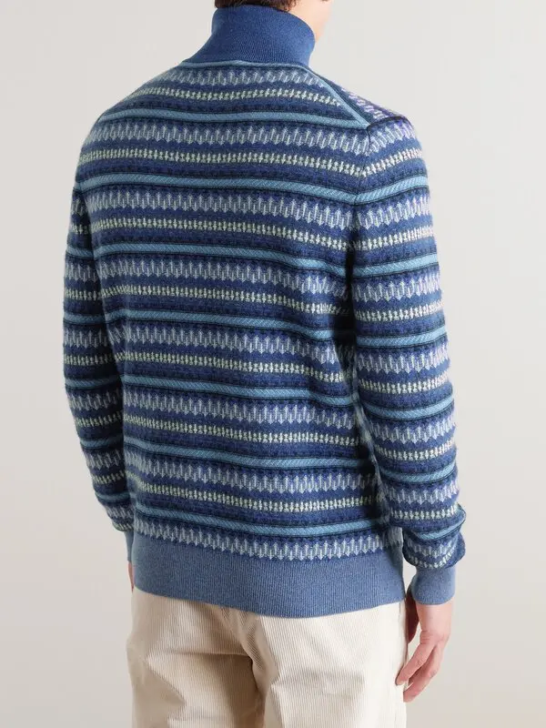 Loro Piana Fair Isle Cashmere Rollneck Sweater