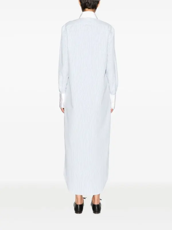 Thom Browne Striped Shirt Dress - Blue