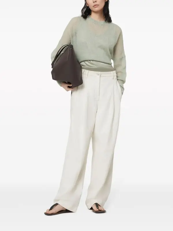 Brunello Cucinelli Sleeveless Stretch-silk Tank Top - Green