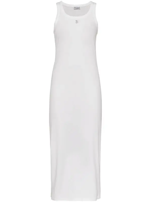 Brunello Cucinelli Logo-embroidered Tank Dress