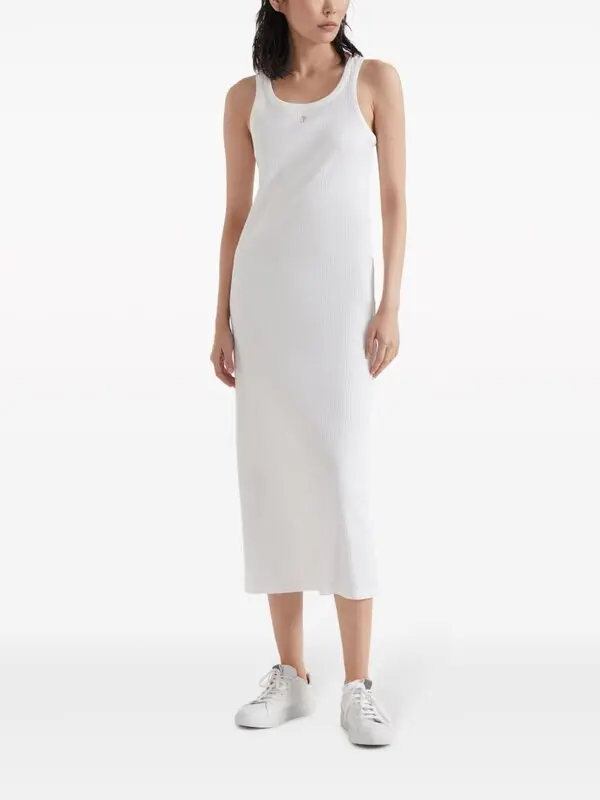 Brunello Cucinelli Logo-embroidered Tank Dress