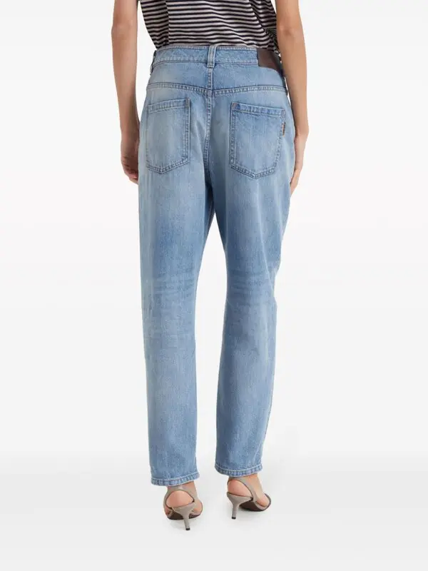 Brunello Cucinelli Logo-patch Tapered Jeans